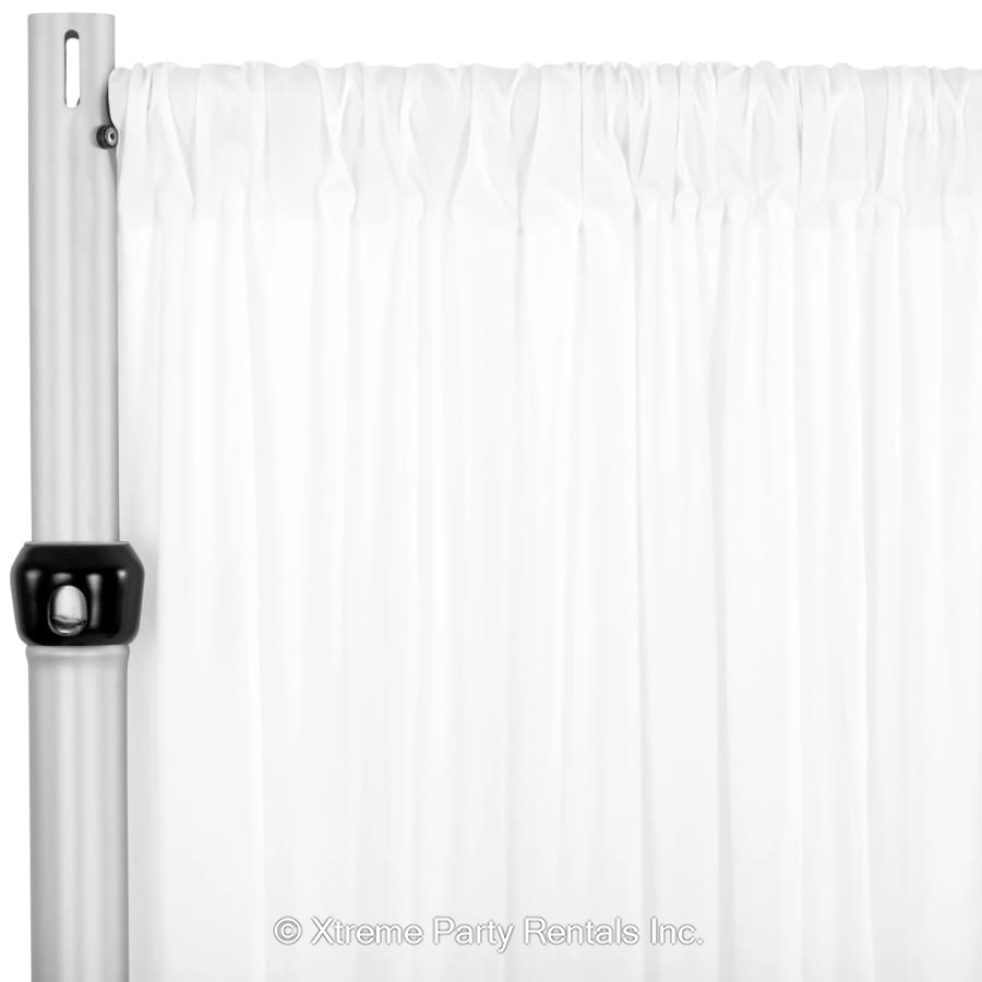 12ft H x 5ft W Spandex 4-way Stretch Drape Curtain - White - Bouncy ...
