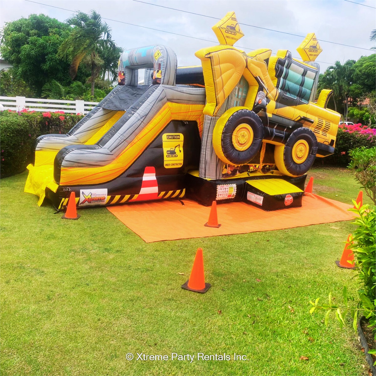 14ft x 24ft Construction Jump N' Slide - Bouncy Castle & Party Rentals ...