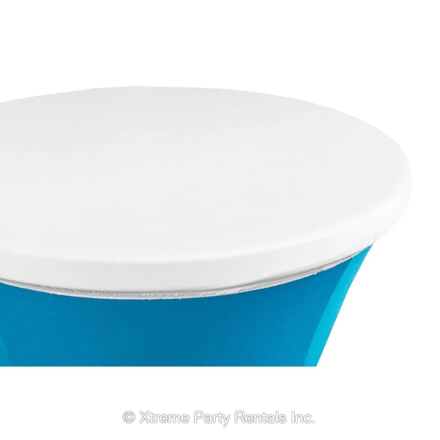 30"-36" Spandex Table Cap Round- White - Bouncy Castle & Party Rentals ...