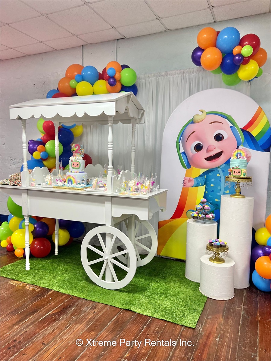4ft x 6.5ft Arch Backdrop - Cocomelon - Bouncy Castle & Party Rentals ...