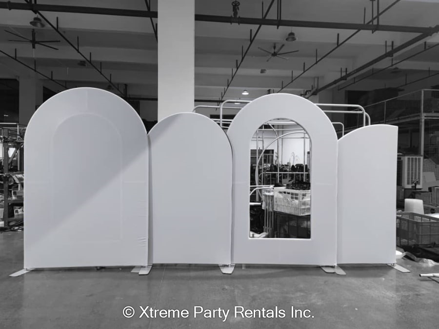 4ft x 6.5ft Arch Backdrop - White - Bouncy Castle & Party Rentals in ...