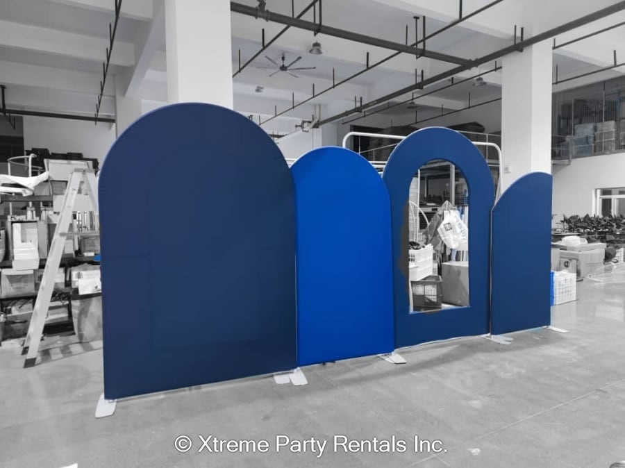 5ft x 7.5ft Arch Backdrop - Navy Blue - Bouncy Castle & Party Rentals ...