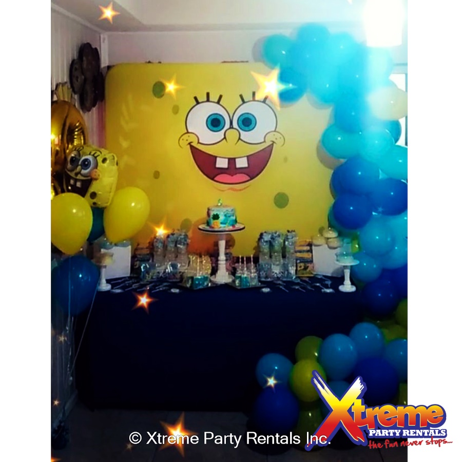 6ft x 7ft SpongeBob Yellow Backdrop - Bouncy Castle & Party Rentals in ...