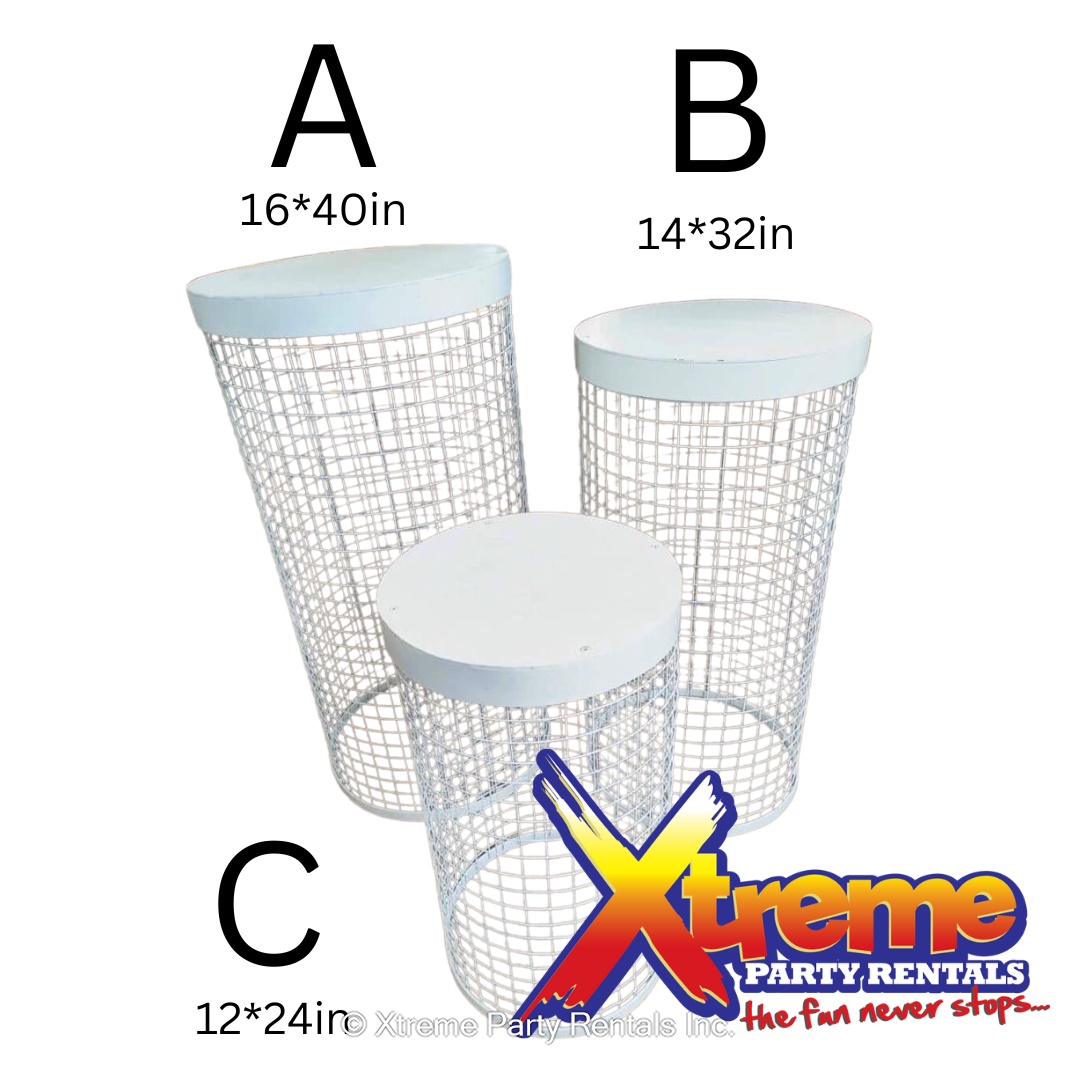 Mesh White Plinth - B - Bouncy Castle & Party Rentals in Bridgetown ...