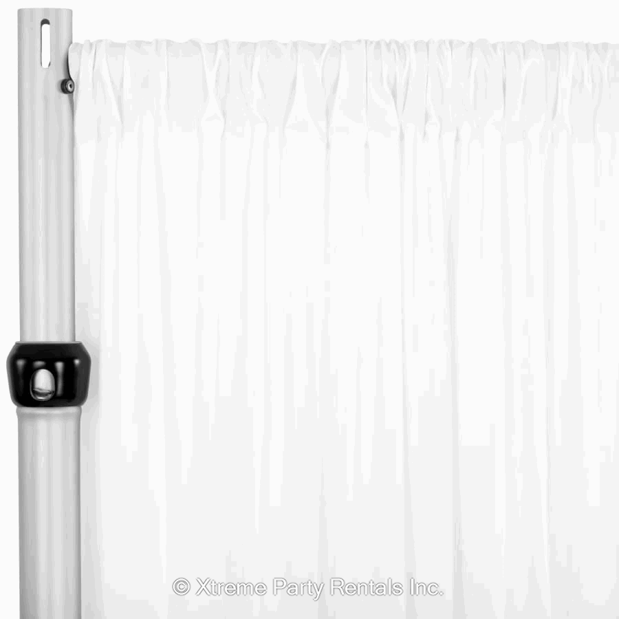 12ft H x 5ft W Spandex 4-way Stretch Drape Curtain - White - Bouncy ...
